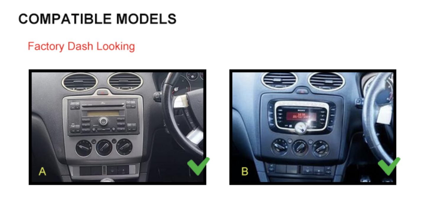Ford Focus 2004-2011 Manual A/C Wireless CarPlay Android Auto Stereo ...
