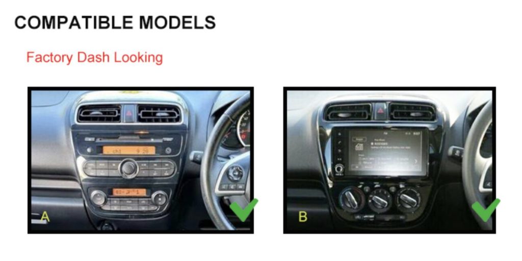 Mitsubishi Mirage 2012+ Wireless CarPlay Android Auto Stereo ...